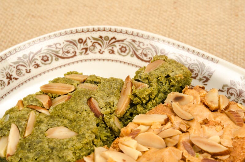 Three colour cakes stock photo. Image of chocolate, plate - 48216200