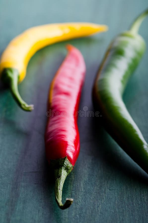 Three coloured chilli stock photo. Image of freshly, jalapeno - 27566142