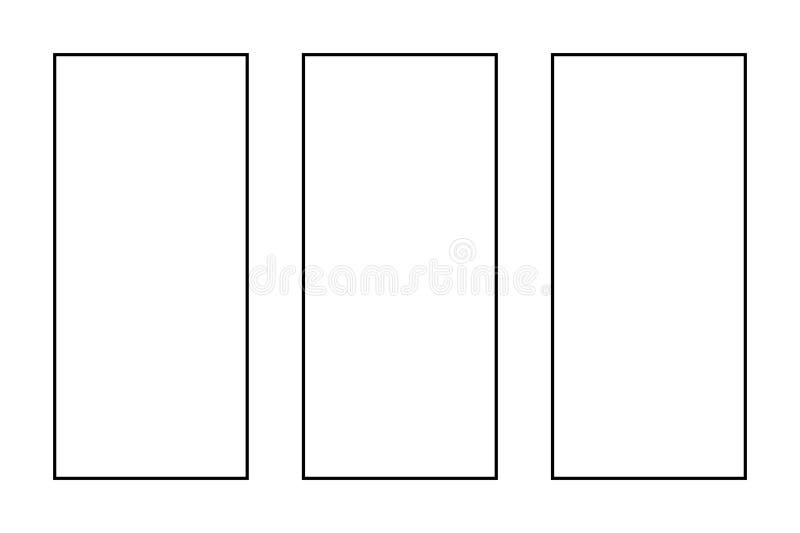 Three-Column Chart for Comparison and Data Categorization Stock ...