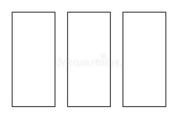 Three-Column Chart for Comparison and Data Categorization Stock ...