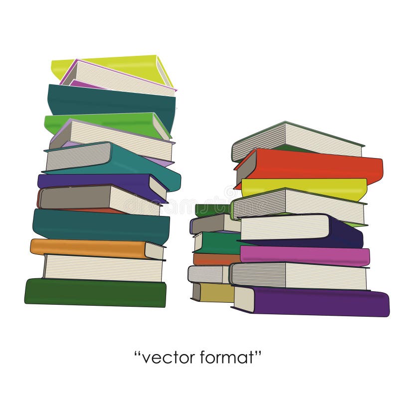 Three Column of Colored Books Stock Vector - Illustration of elegant ...