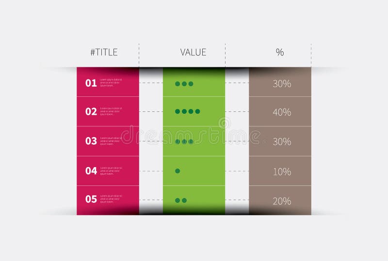 4 Columns Infographic Table Stock Vector - Illustration of abstract ...