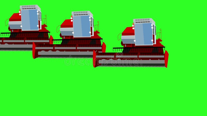 Combine Harvester Color Icon Animation Stock Video - Video of tractor ...