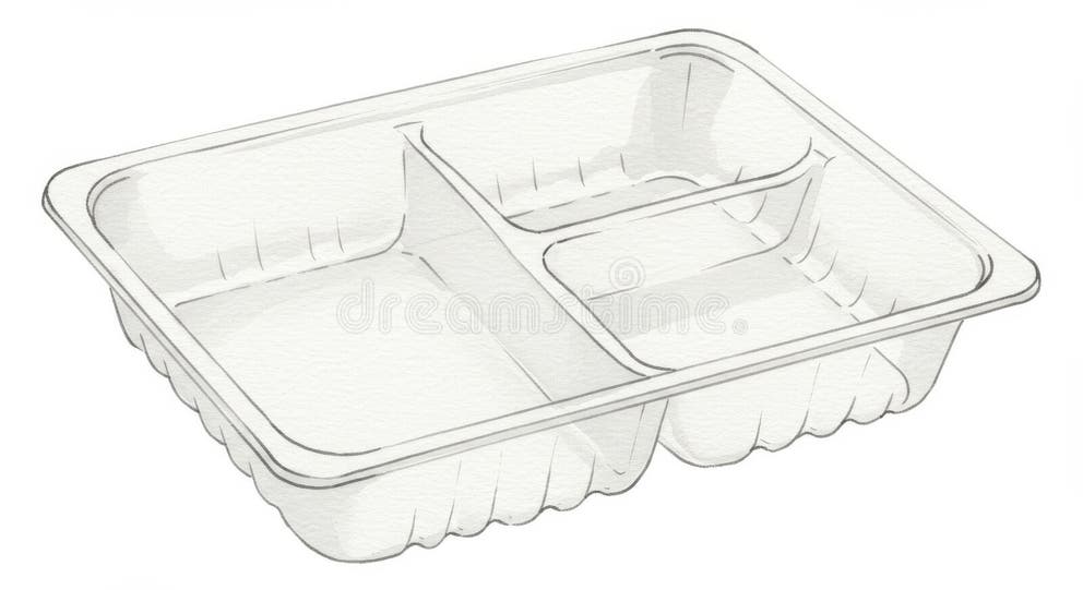 Three Compartment Plastic Food Tray Clear Plastic Food Tray with Three ...
