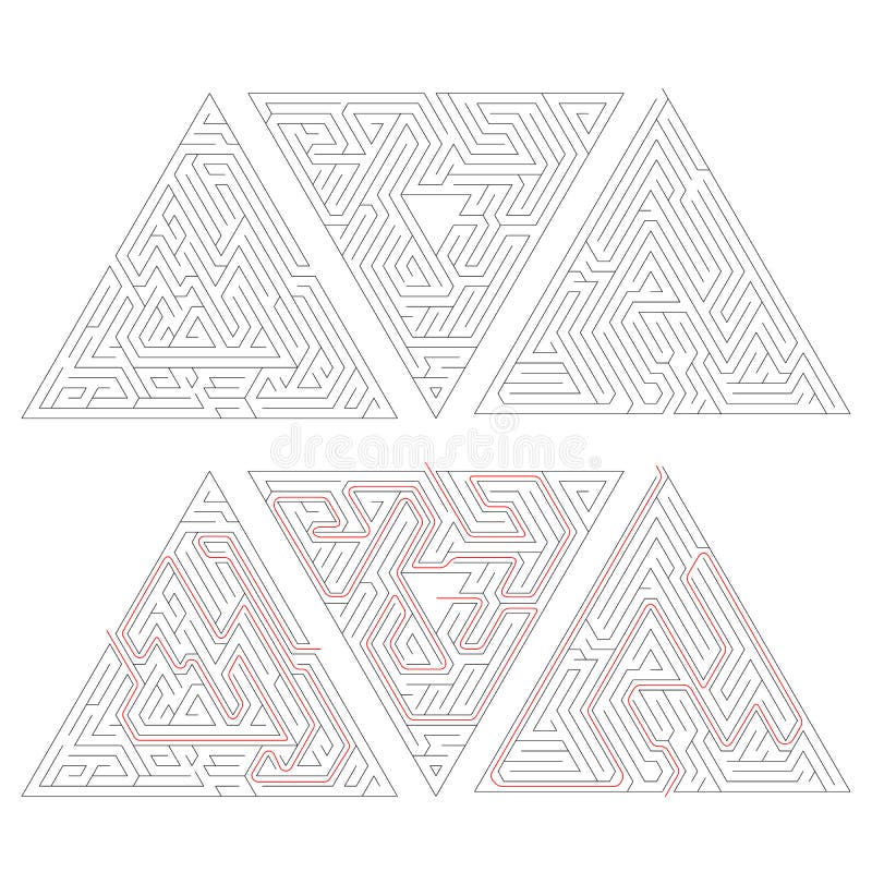 Different Labyrinths Stock Illustrations – 26 Different Labyrinths ...