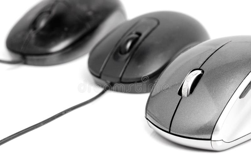 Three computer mice stock image. Image of equipment, generation - 26055429