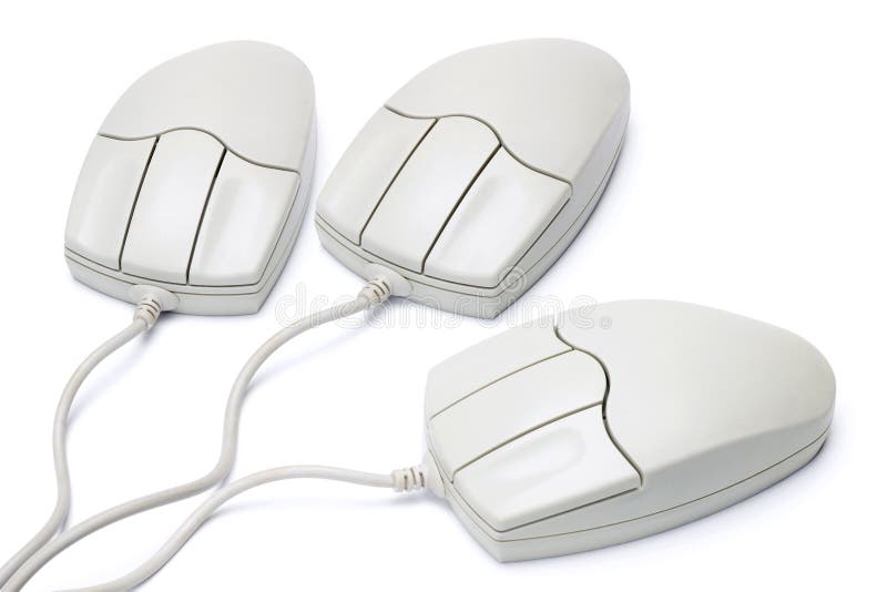 Three Computer mouse stock photo. Image of click, cord - 54870786