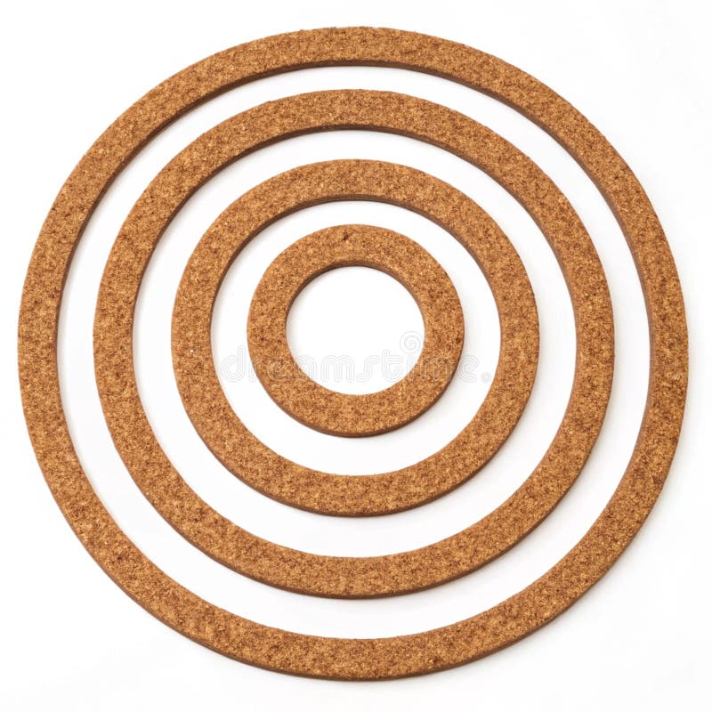 Three Concentric Circles of Brown Cork Stock Illustration ...