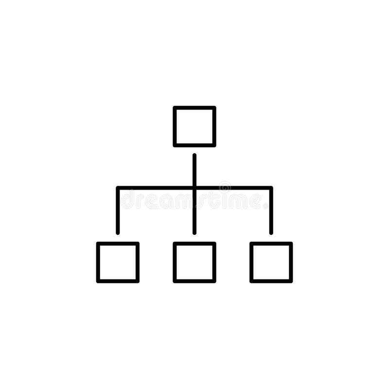 Three Connected Boxes with One Icon. Detailed Set of Simple Icons ...