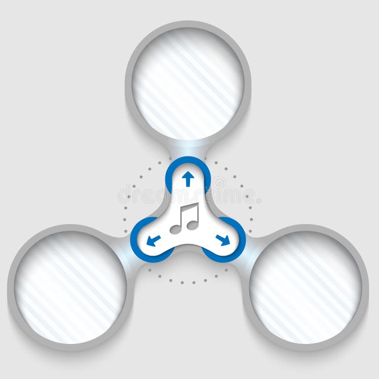 Three Connected Circular Frames Stock Vector - Illustration of arrows ...