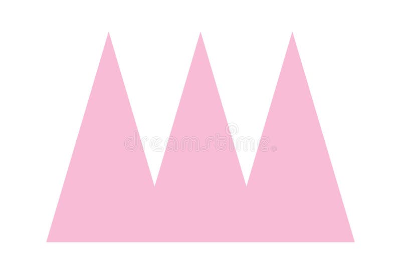 Three Connected Triangles Brutalist Form Stock Vector - Illustration of ...