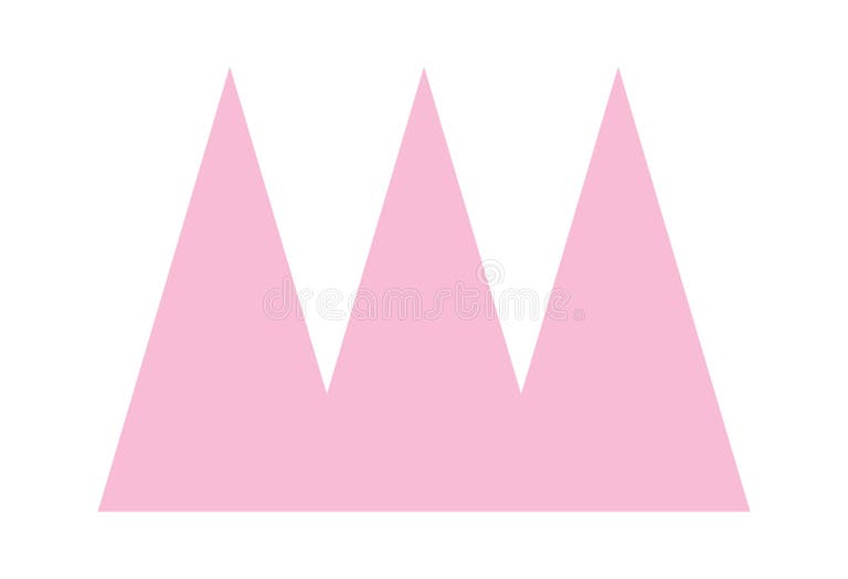 Three Connected Triangles Brutalist Form Stock Vector - Illustration of ...