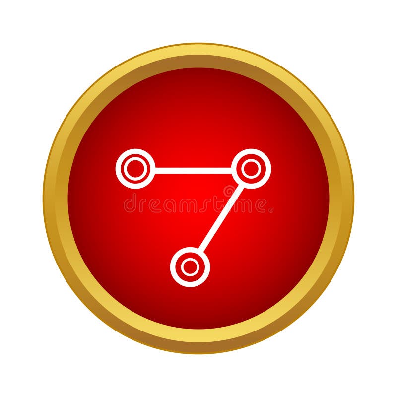 Three Connection Points Icon in Simple Style Stock Vector ...