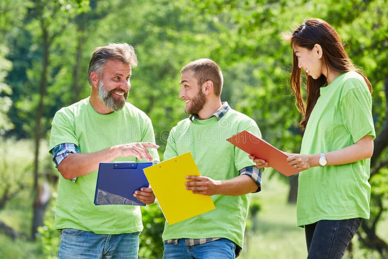 Activists Discuss an Environmental Protection Project Stock Photo ...