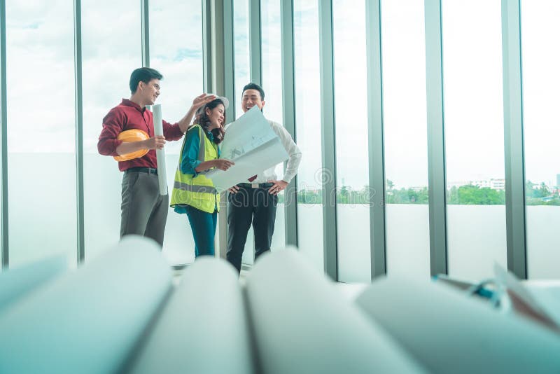 Three builder photos stock image. Image of repairman - 12034561