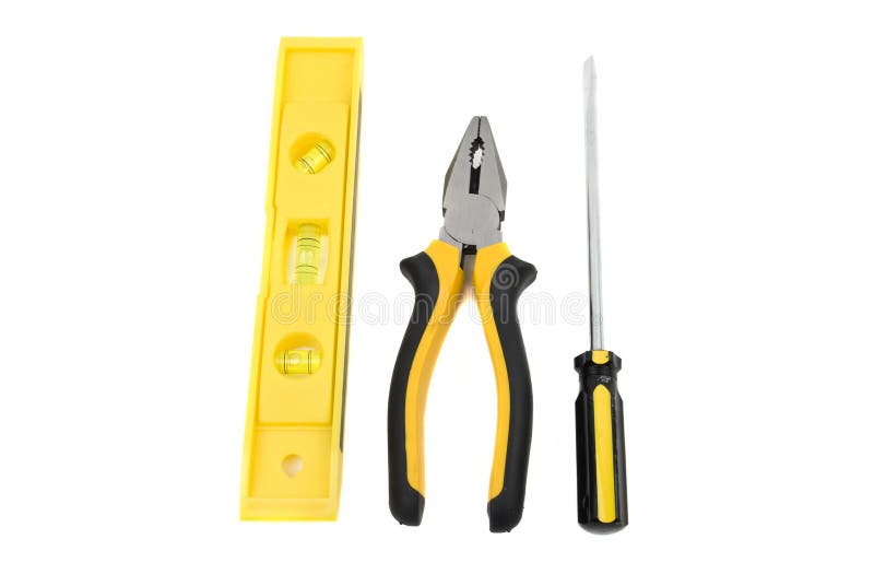 Three construction tools stock image. Image of screwdriver - 8089659