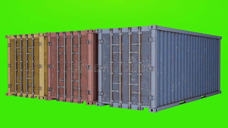 Three Container photos stock photo. Image of colour - 335656318