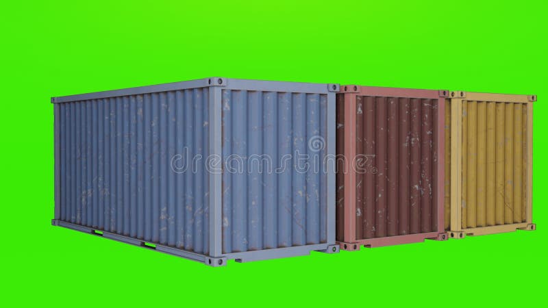 Three Container photos stock photo. Image of line, text - 335656330