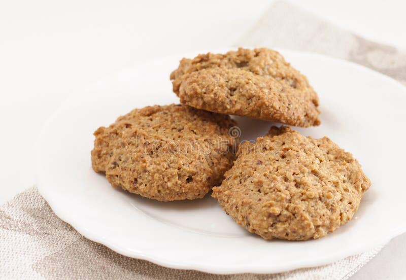 Three cookies stock image. Image of dessert, golden, close - 29494245