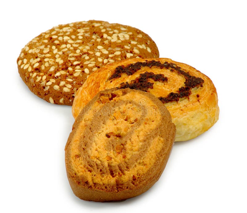 Three cookies on a plate stock photo. Image of cookies - 31405480