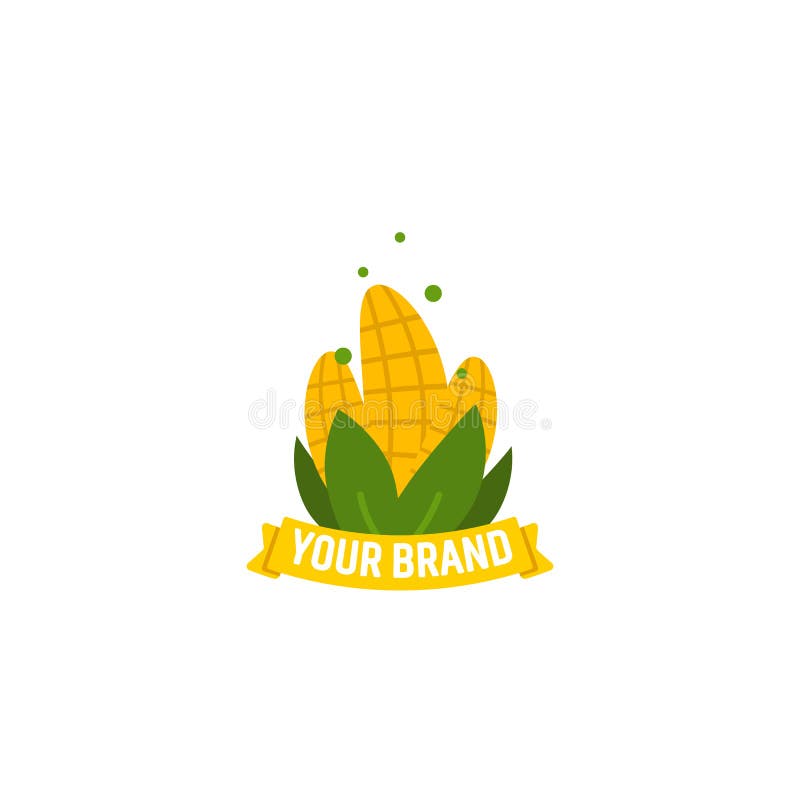 Yellow Corn King Logo Icon Symbol Simple with Gold Corwn and Black ...