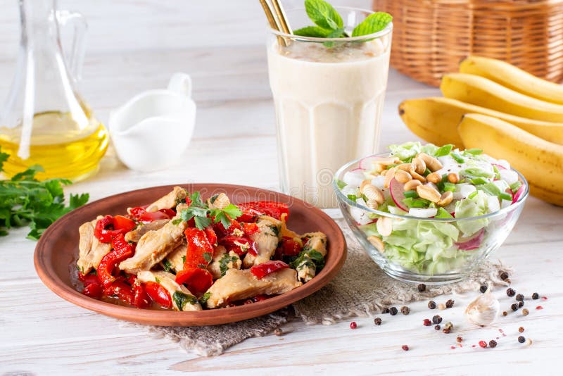 Three-course Set Menu for a Nutritious Healthy Lunch. Three Course Set ...