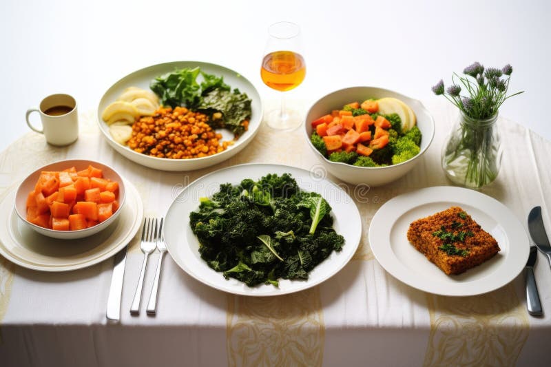 Three-course Set Menu for a Nutritious Healthy Lunch. Three Course Set ...