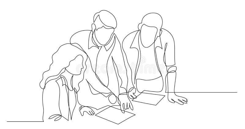 Business Team Drawing Project Stock Illustrations – 9,357 Business Team ...