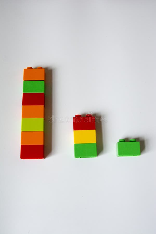 Three plastic blocks stock photo. Image of good, composition - 190292792