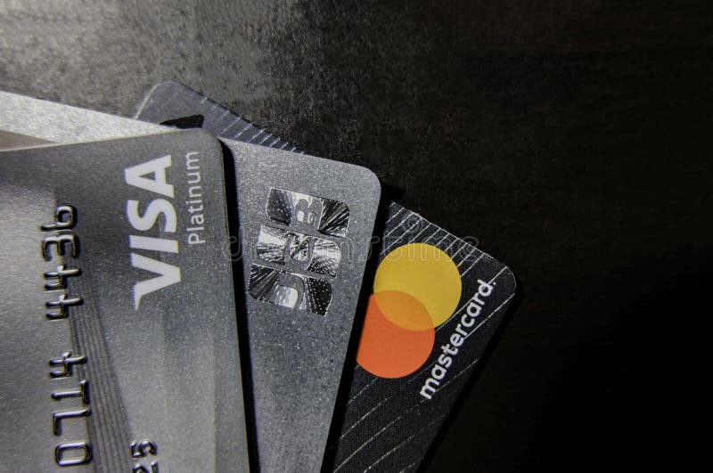 Three Credit Cards editorial image. Image of spend, paid - 201282505