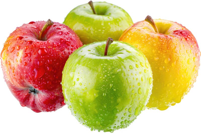 Three Crisp Apples Sit Together, Perfect for a Still Life or Fruit ...