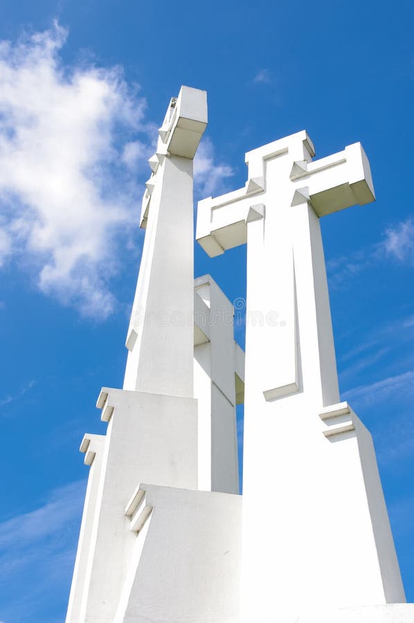 Three Cross in Vilnius Lithuania Stock Photo - Image of christianity ...