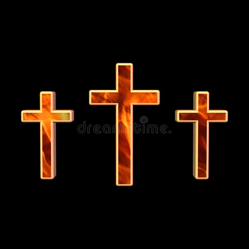 Three crosses stock illustration. Illustration of stand - 4193988