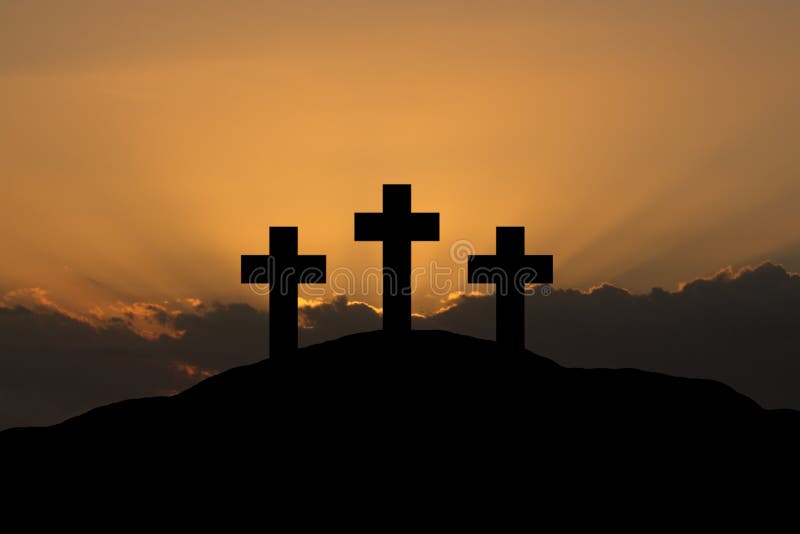 Three crosses stock image. Image of church, cross, resurrection - 8188527