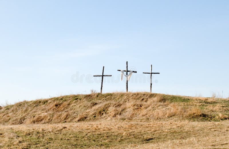 Three crosses stock image. Image of religion, spirituality - 9371077