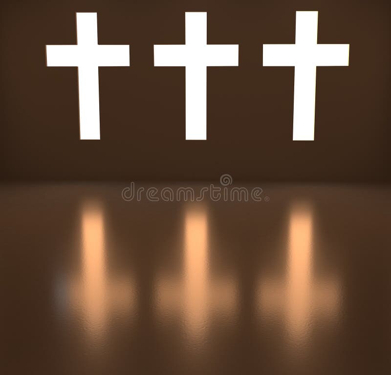 Three crosses stock illustration. Illustration of holy - 29736837