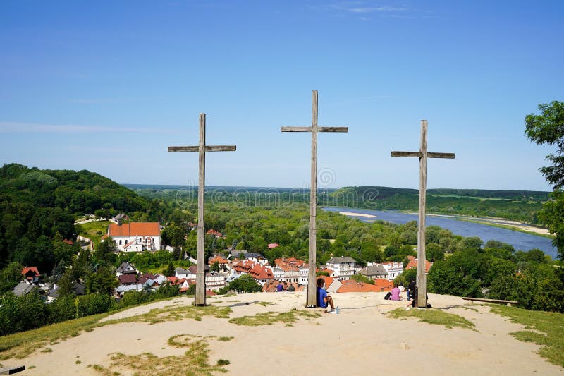 Three Crosses Hill in Kazimierz Dolny, Poland Editorial Stock Image ...