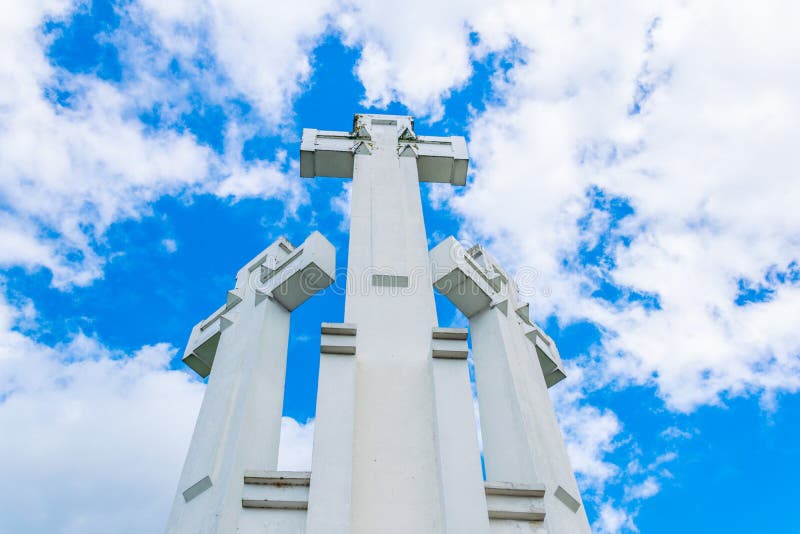 Three Crosses Hill in Vilnius, Lithuania ...IMAGE Stock Image - Image ...