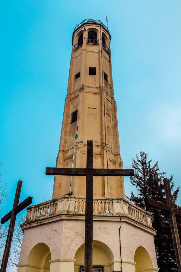 The Lighthouse of Alessandro Volta Stock Photo - Image of brunate ...