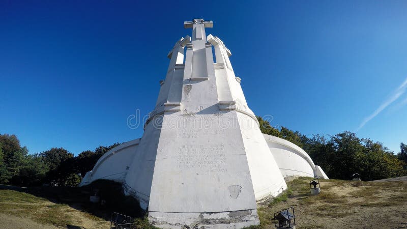 The Three Crosses Monument Overlooking Vilnius Editorial Stock Image ...