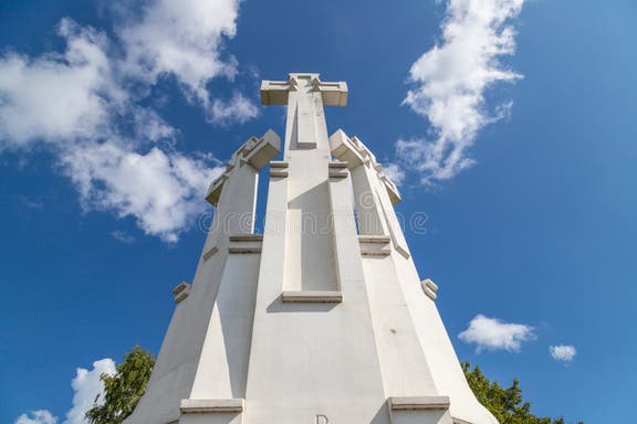 Three Crosses Monument in Vilnius Stock Photo - Image of vilnius ...