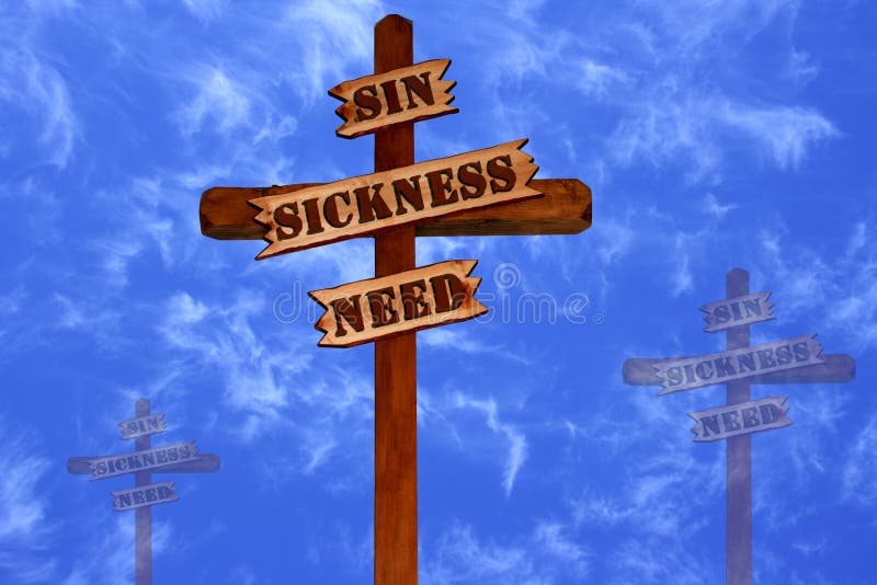 Three Crosses, Sin, Sickness, Need Stock Image - Image of objects ...