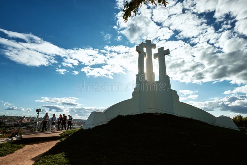 Three Crosses, Vilnius, Lithuania Editorial Image - Image of gediminas ...
