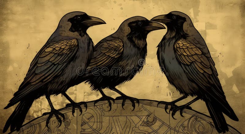 Three Crows Stock Illustrations – 109 Three Crows Stock Illustrations ...
