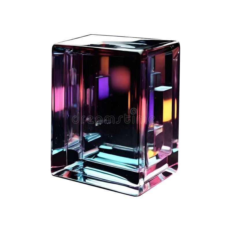 Close Up of Three Glass Blocks on a Table. Generative AI Stock ...