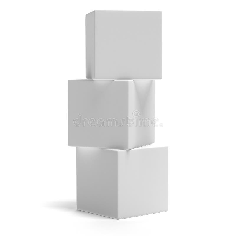 Three cubes stock illustration. Illustration of empty - 28418328