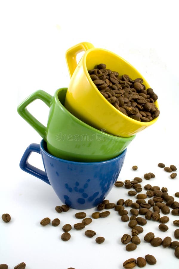 Three cups stock photo. Image of blue, full, dark, close - 12675288