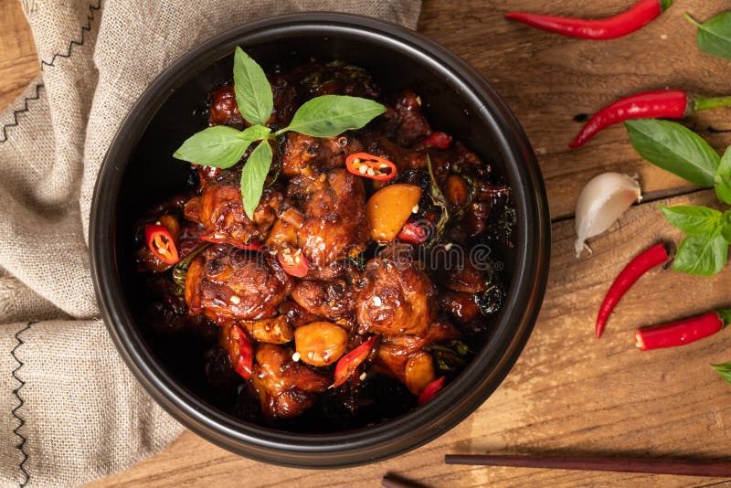 Three cups chicken dish stock photo. Image of chinese - 172321436