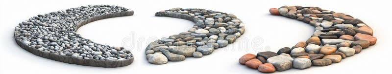 Three Curved Stone Paths Garden Design Elements High Quality Image ...