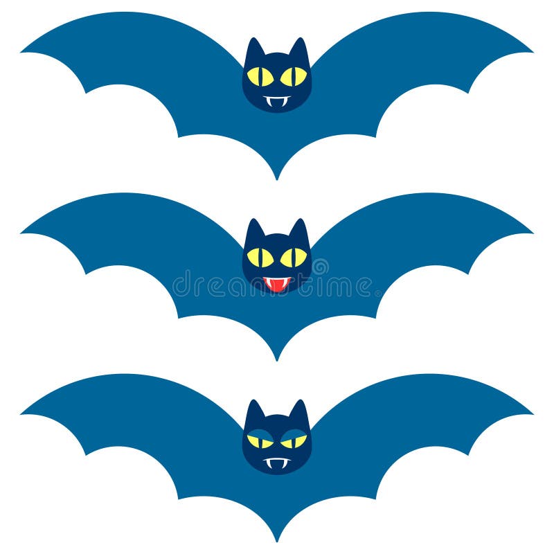 Three cute bats stock vector. Illustration of sweet, halloween - 27208783